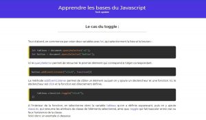 Développer un mini site tuto sur des techniques de programmation ...